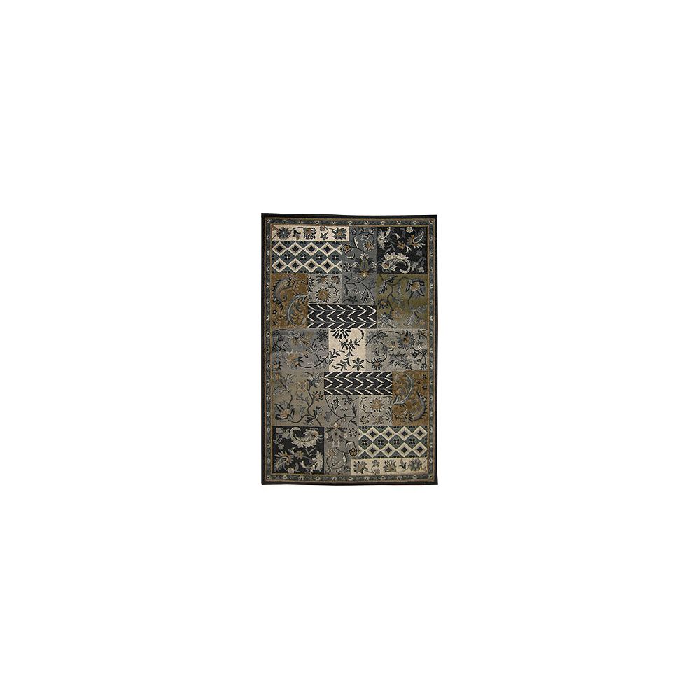 Lanart Rug Carpette, 5 pi x 7 pi 6 po, rectangulaire, gris Midnight ...