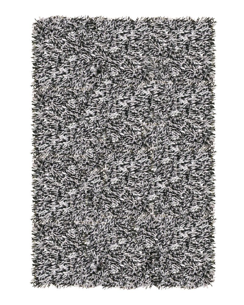 Lanart Rug Tuxedo Ribbon Grey 9 ft. x 12 ft. Indoor Shag Rectangular ...