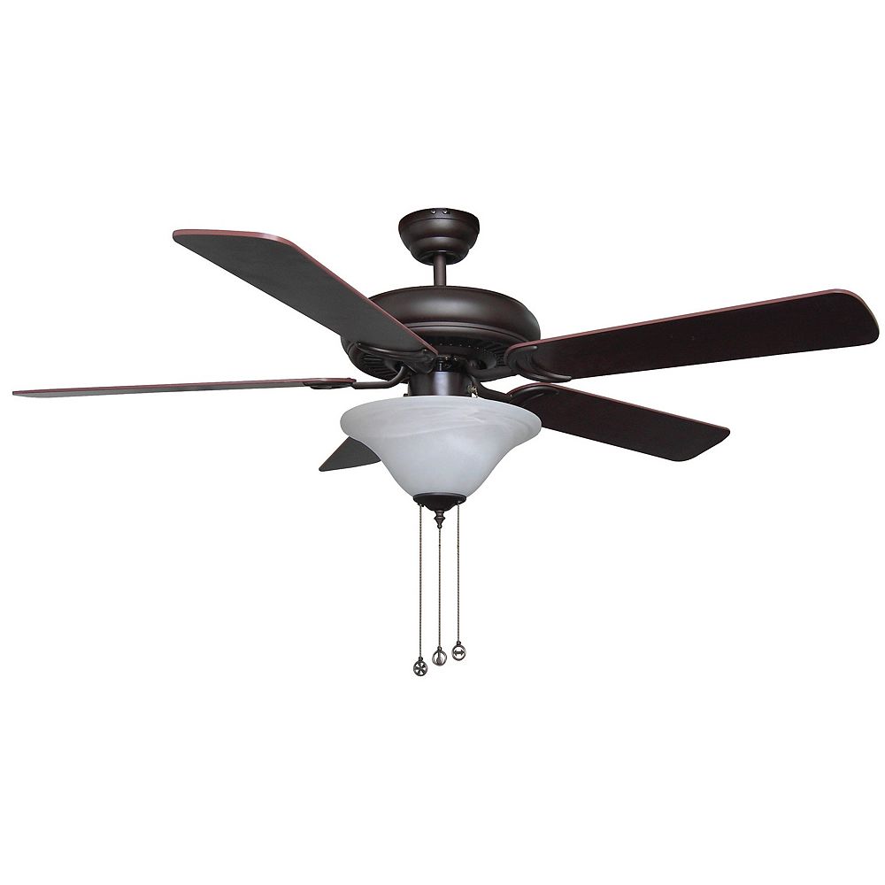 Canarm Pacific Wind 52 inch Oil Rubbed Bronze Ceiling Fan, 2 x 13W GU24 ...