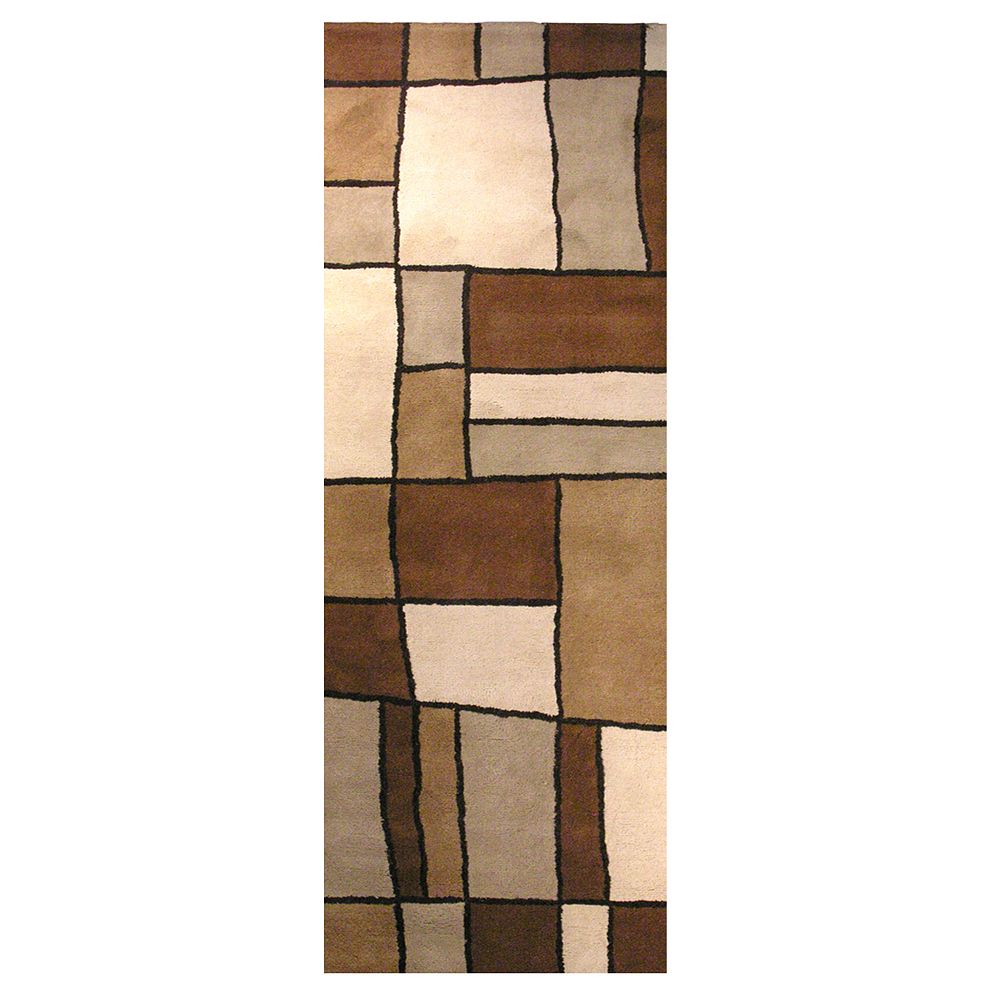 Lanart Rug Carpette, 8 pi x 11 pi, rectangulaire, brun Picasso | Home ...