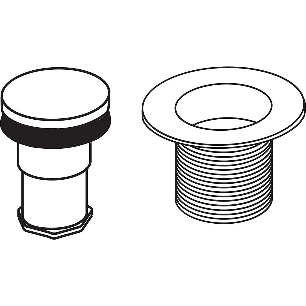 Delta 1-1/4 Inch Brass Toe-Operated Tub Drain in Champagne Bronze | The ...