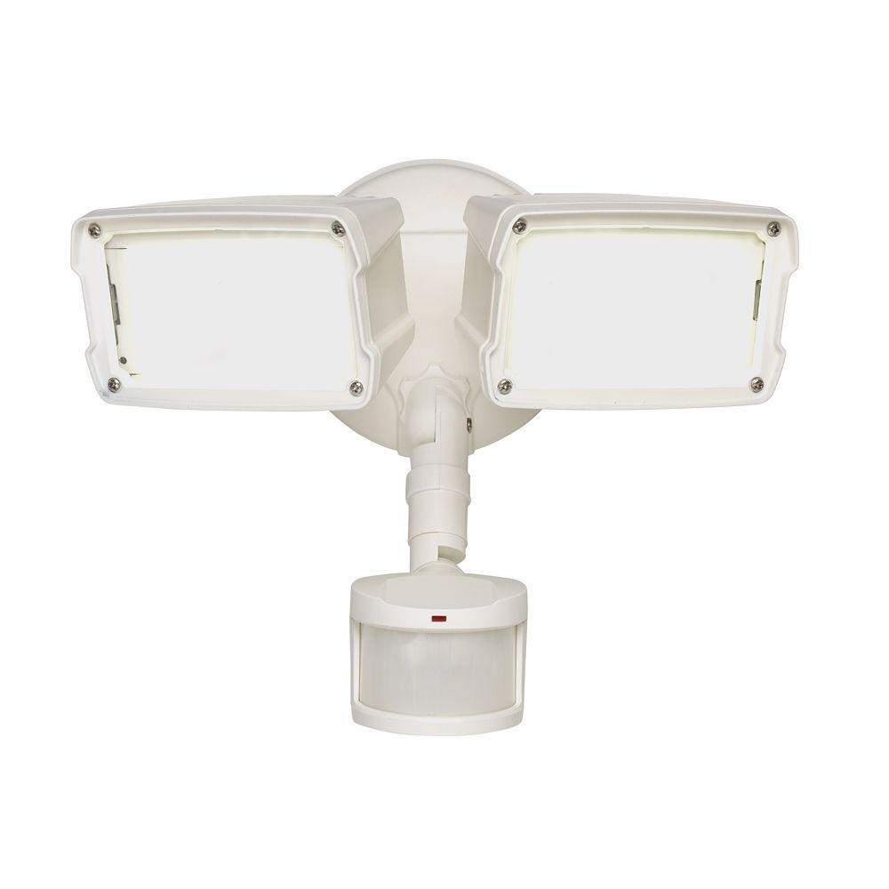 Defiant 180 Degree Small Twin Motion Activated Outdoor White LED ...