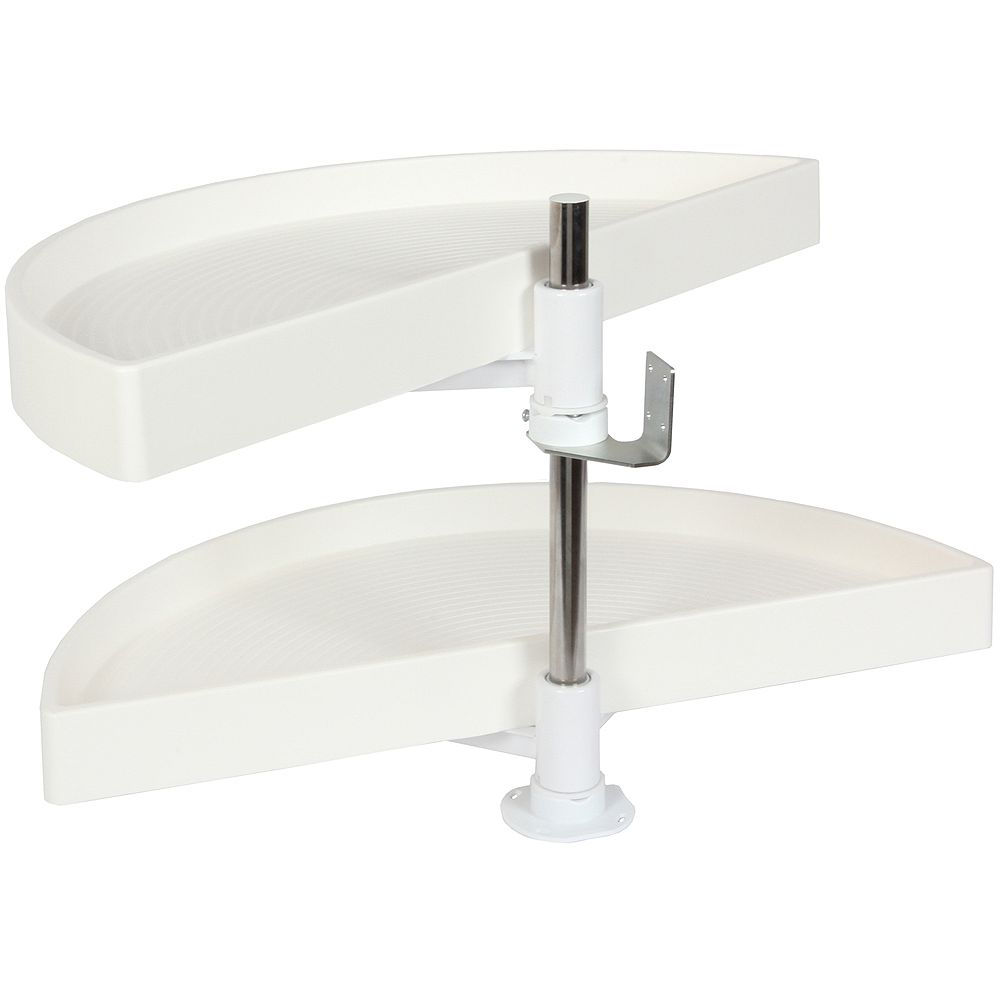 Knape & Vogt Double Pivot-Out Out Half Moon Poly Lazy Susan - 27.875 ...