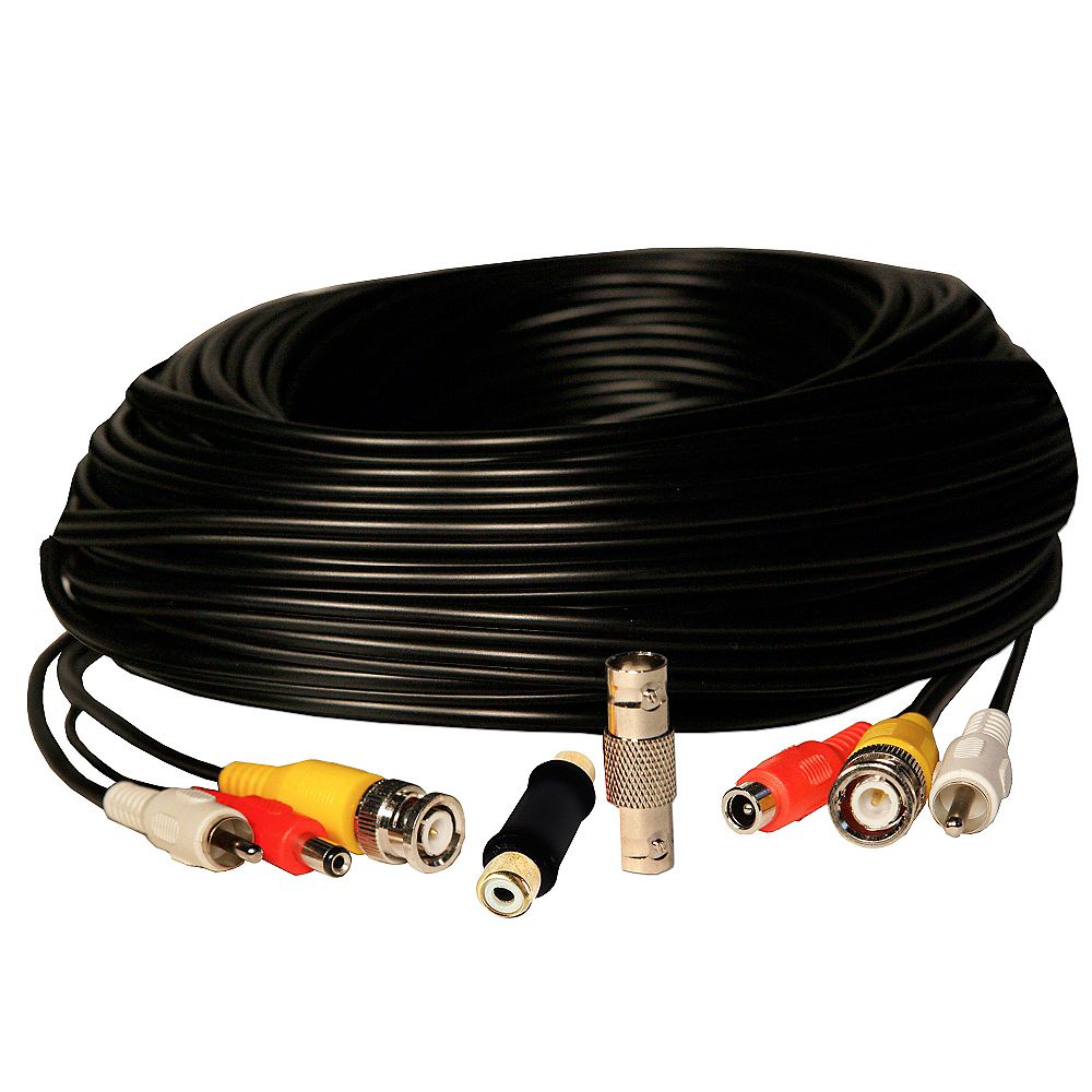 Security Labs 50 Feet RCA Audio / BNC Video / 2.1mm DC Power Extension ...