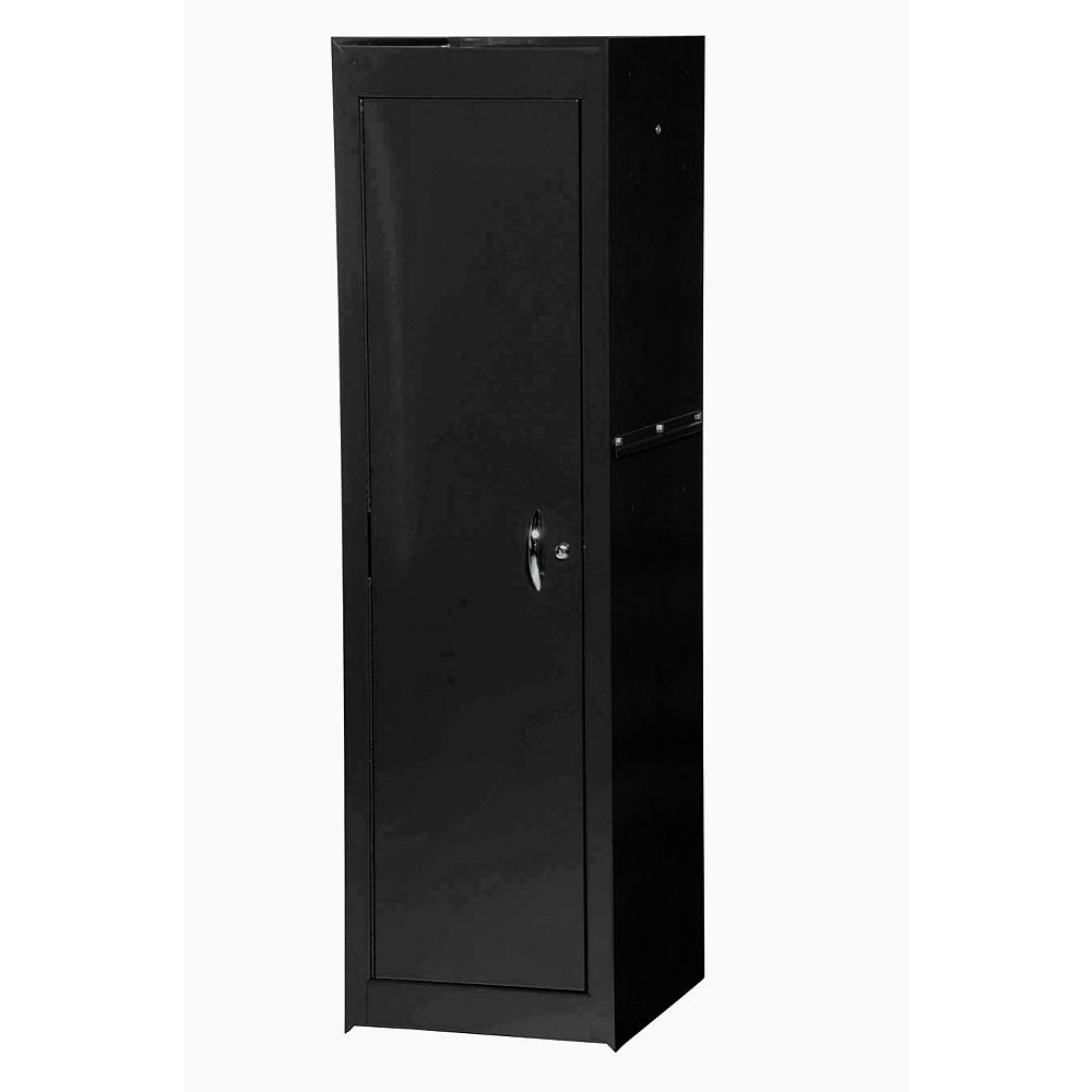 International 15-inch Two-Shelf Full Length Side Locker in Black | The ...