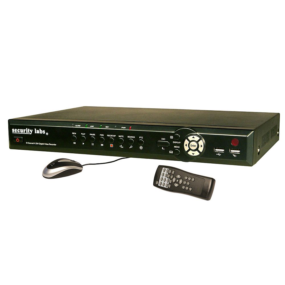 Security Labs 8 CH H.264 Codec DVR with 500GB HDD, Internet, 3G/4G ...