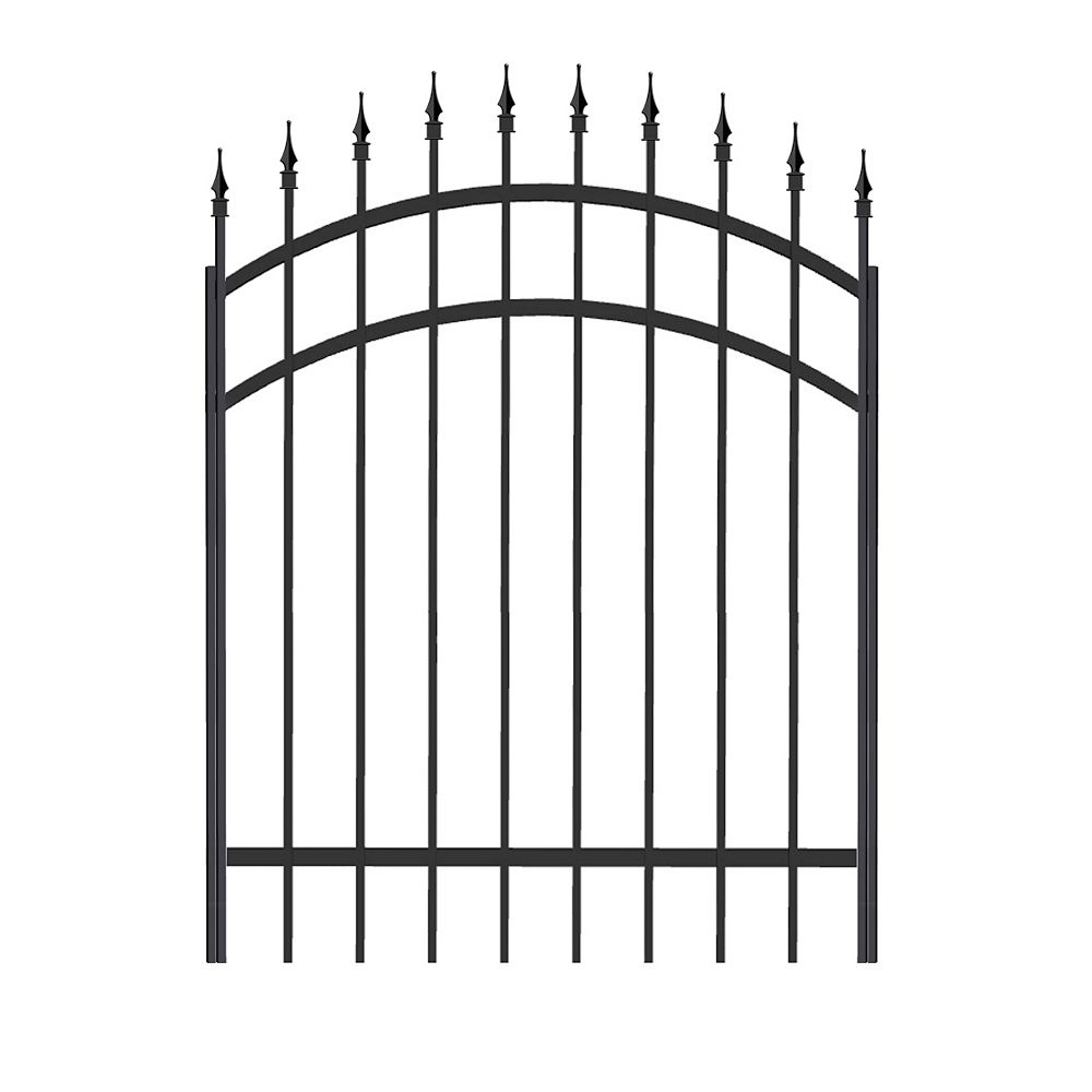 Plastival Richelieu Aluminum Gate 48 Inch x 45 Inch, Black (Hardware ...