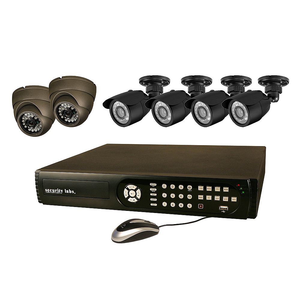 Security Labs 8-Channel Commercial Surveillance System with 6 700TVL ...