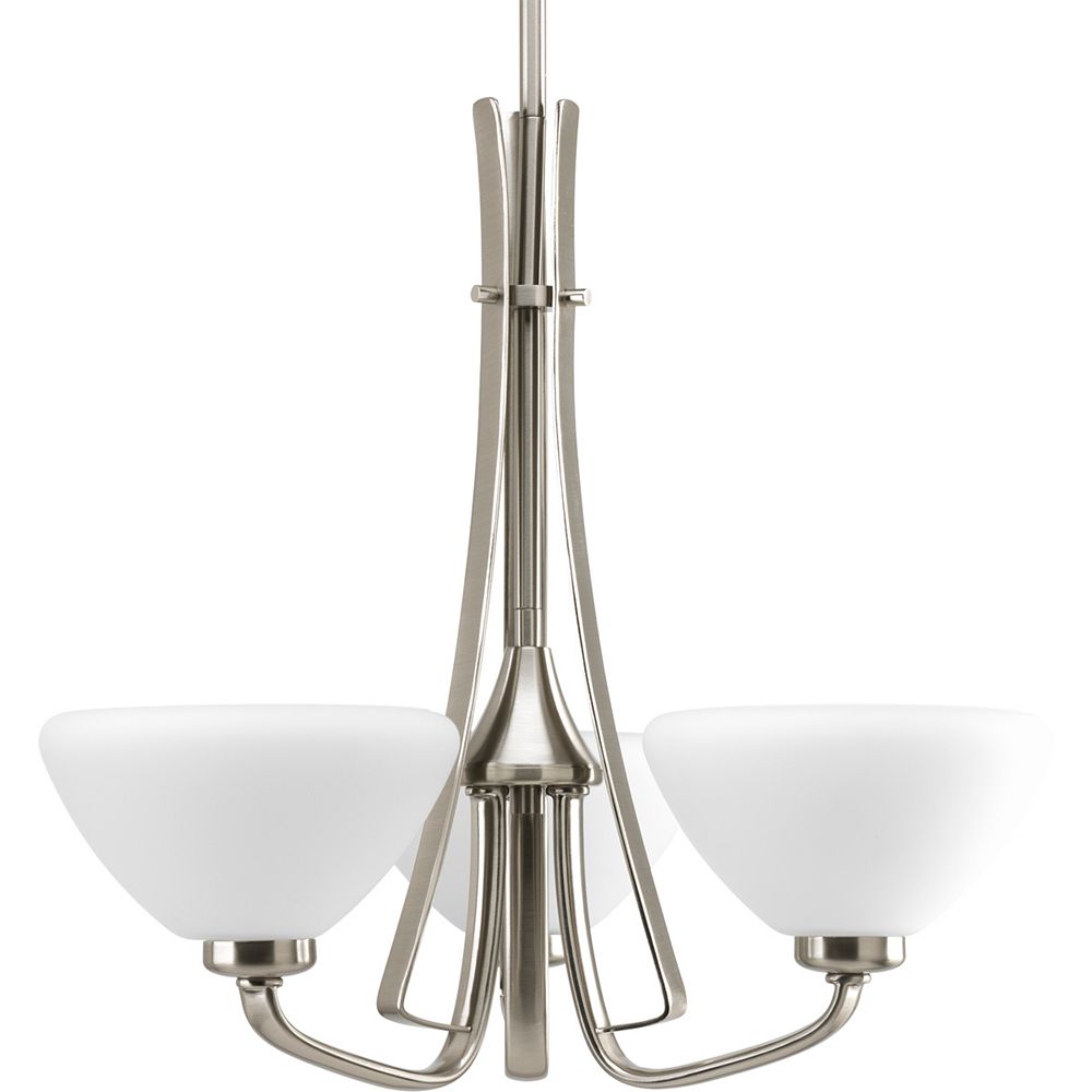 Progress Lighting Rave Collection Brushed Nickel 3-light Chandelier ...