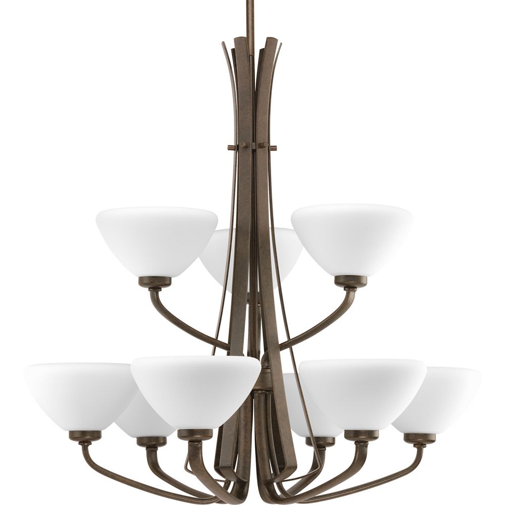 Progress Lighting Rave Collection Forged Bronze 9-light Chandelier ...