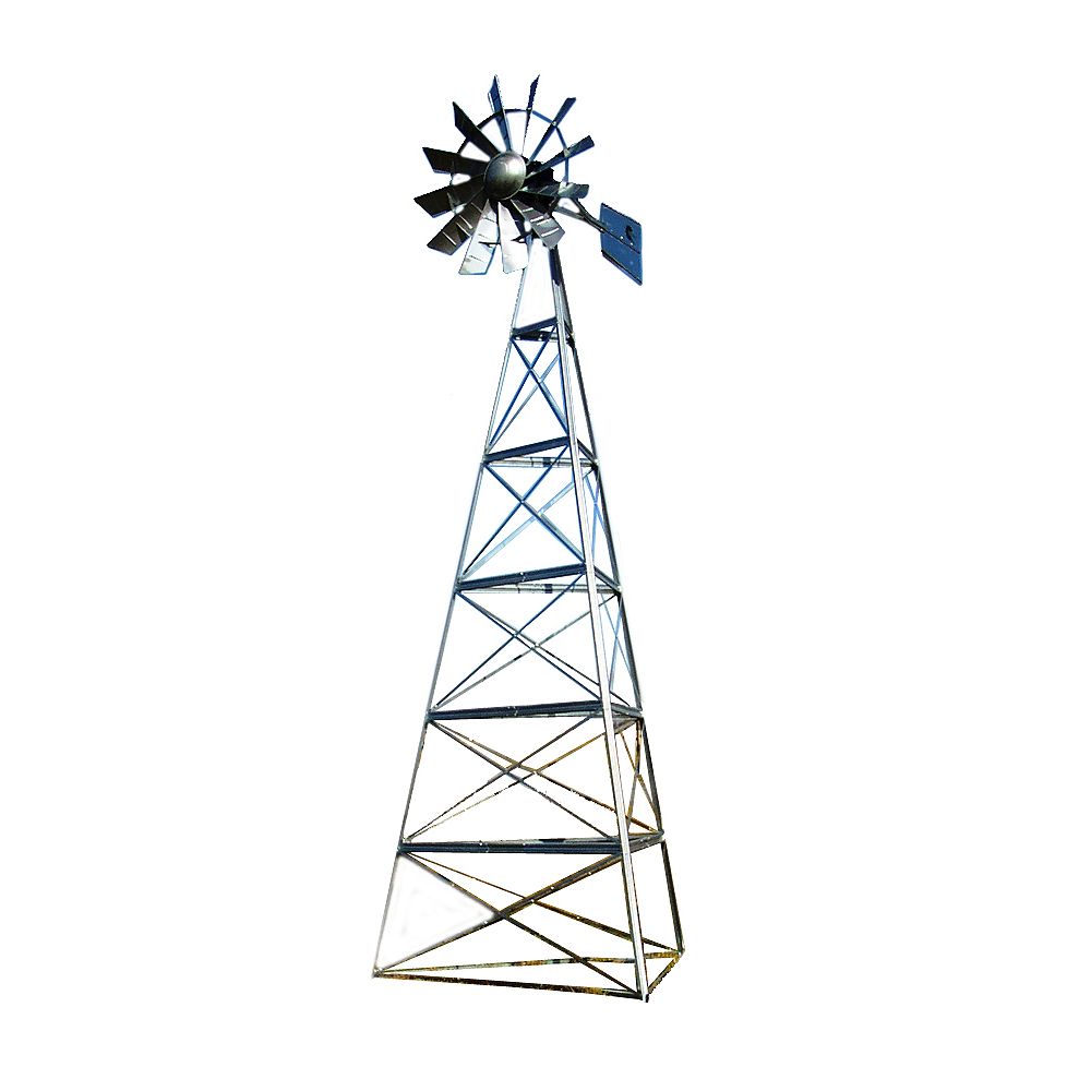 Outdoor Water Solutions Galvanized 3-Legged Windmill Aeration System ...