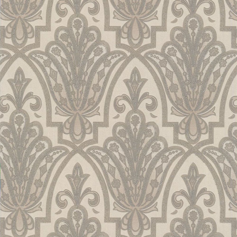 Graham & Brown Ritzy Cream/Silver Wallpaper | The Home Depot Canada