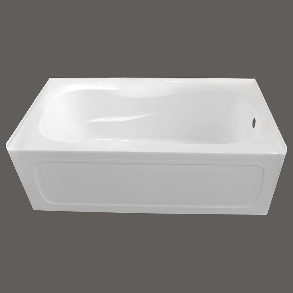 Valley 60 Inch X 30 Inch Pro Acrylic Right Hand Drain Skirted Bathtub In White The Home Depot