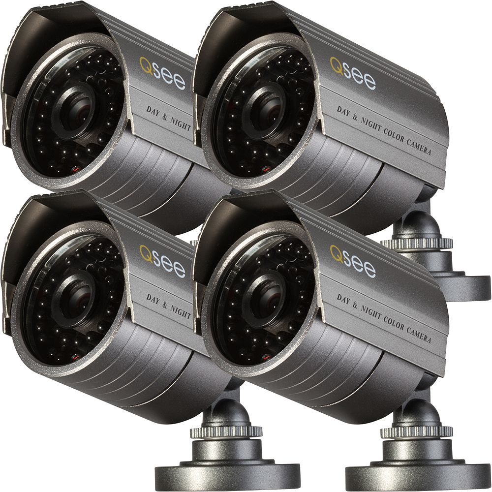 Q-See QD6008B-4 - Weatherproof Bullet 600TVL Hi-Resolution Cameras with ...