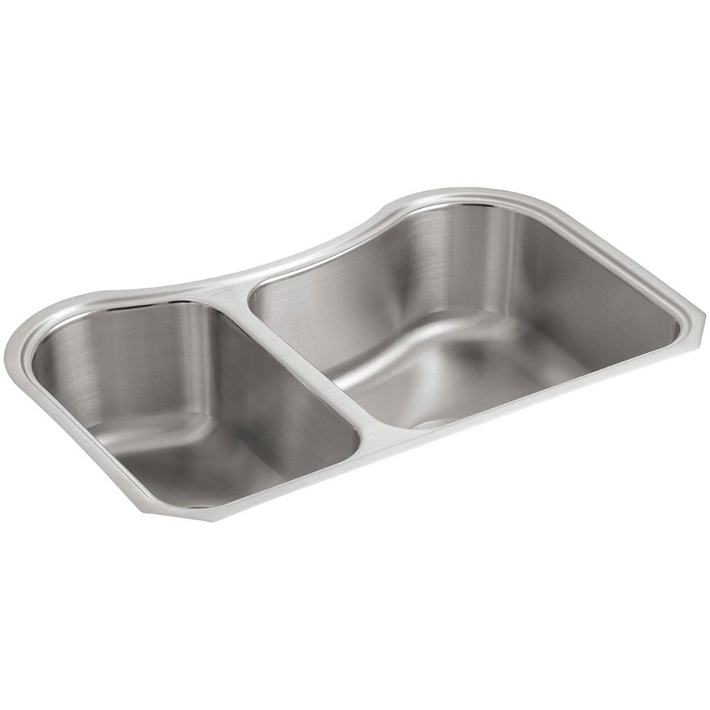 KOHLER Staccato(TM) Undercounter Offset Stainless Steel Sink | The Home ...