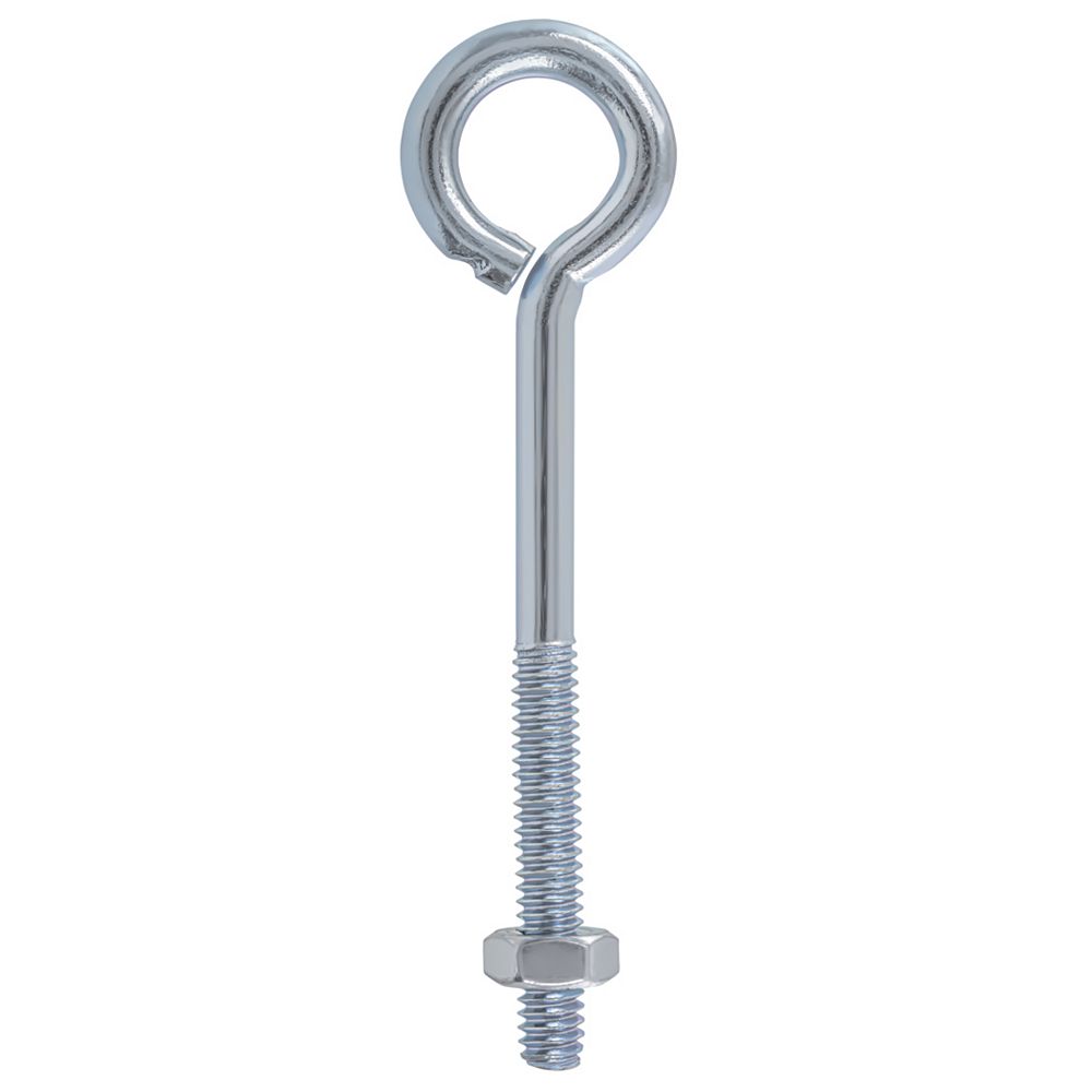 Everbilt 1/2-inch x 8-inch Eye Bolt with Hex Nut, Zinc - 1 pc. | The ...