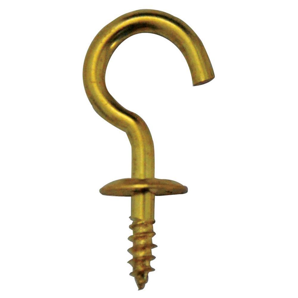 Everbilt 34 Inch Solid Brass Cup Hook 5 Pack The Home Depot Canada