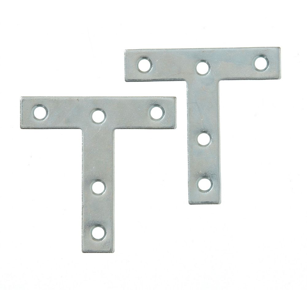 Everbilt 3 Inch Zinc T-Plate (2-Pack) | The Home Depot Canada