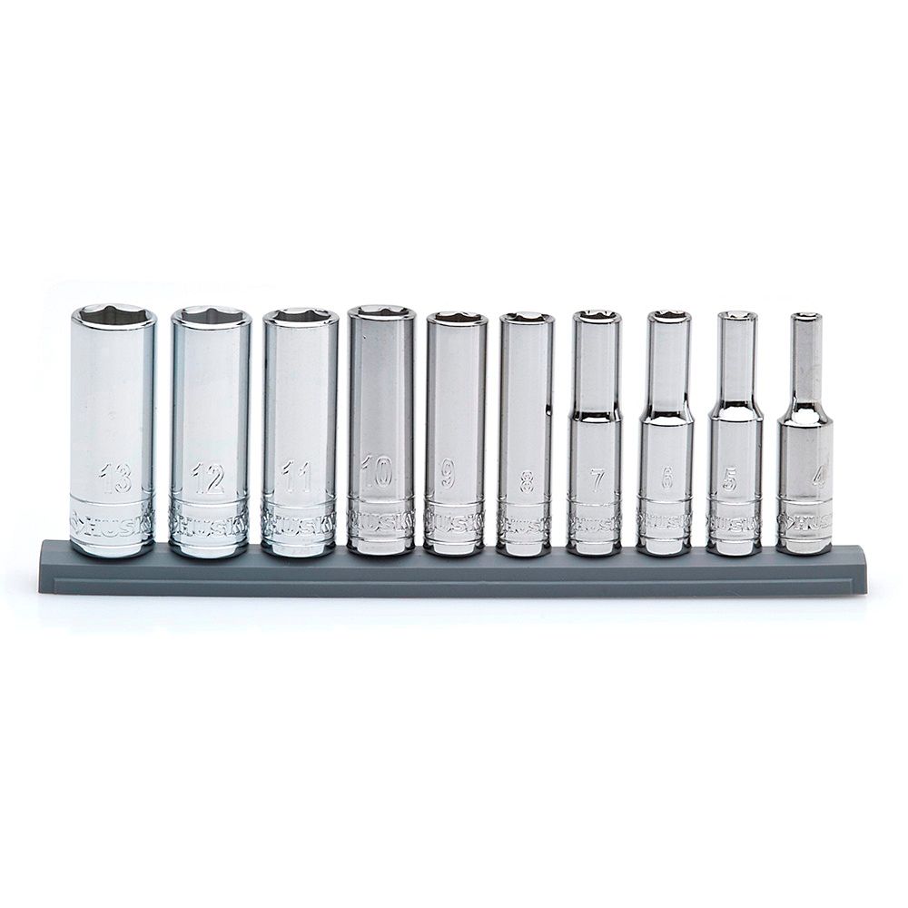Husky 1/4-inch Drive Deep Metric Socket Set (10-Piece) | The Home Depot ...