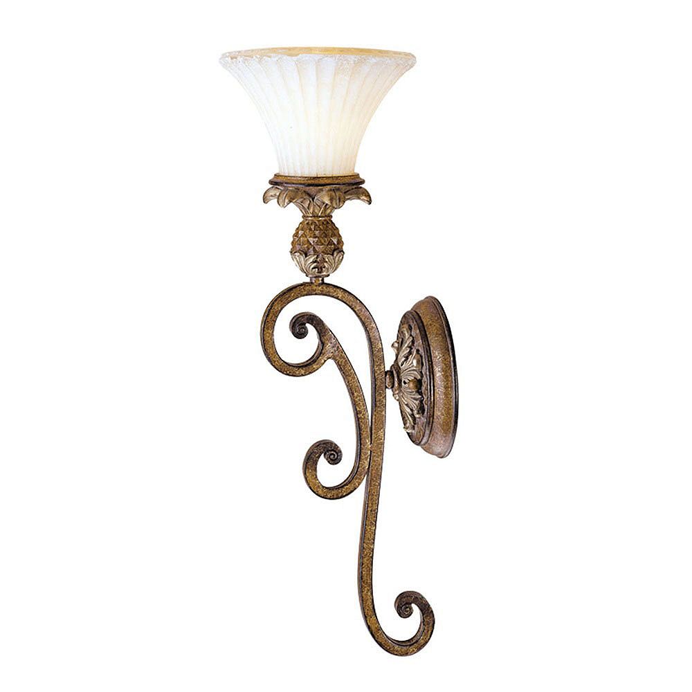 Illumine Providence 1 Light Golden Bronze Incandescent Wall Sconce with ...