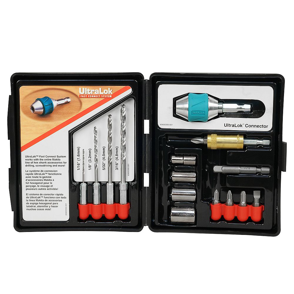 MAKITA 15-Piece Ultra Lock Drill Set | The Home Depot Canada