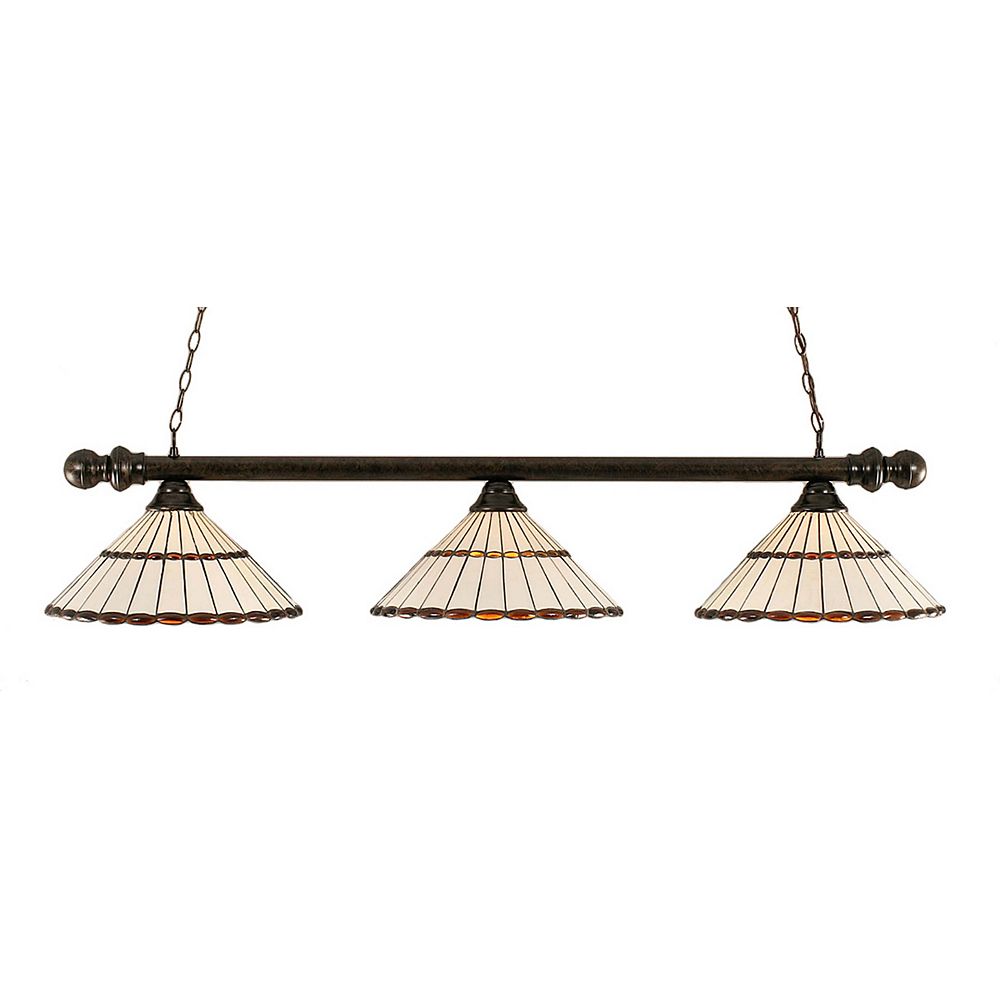 Filament Design Concord 3 Light Ceiling Bronze Incandescent Billiard ...
