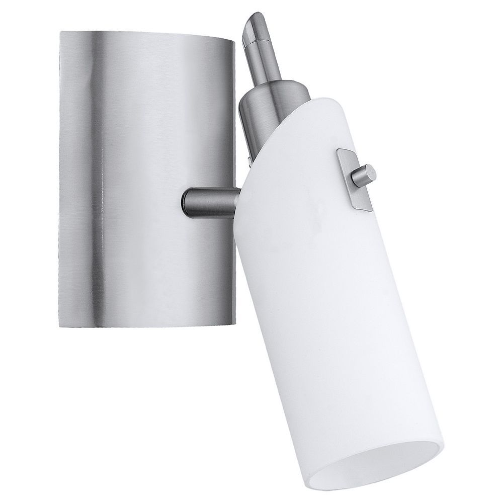 Eglo GARDA Wall Light 1L, Matte Nickel Finish, Opal Matte Glass | The ...