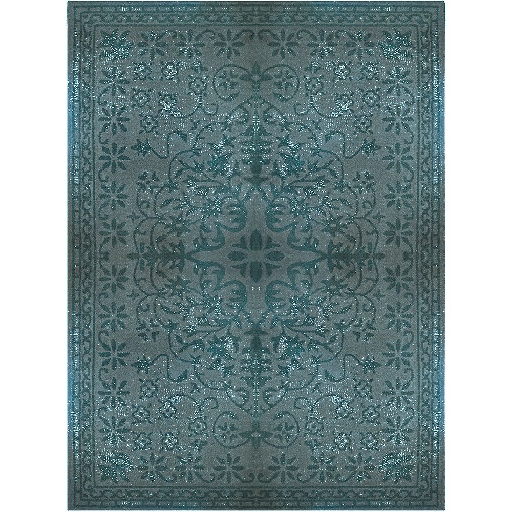 Lanart Rug Vintage Blue 6 ft. x 9 ft. Indoor Contemporary Rectangular ...