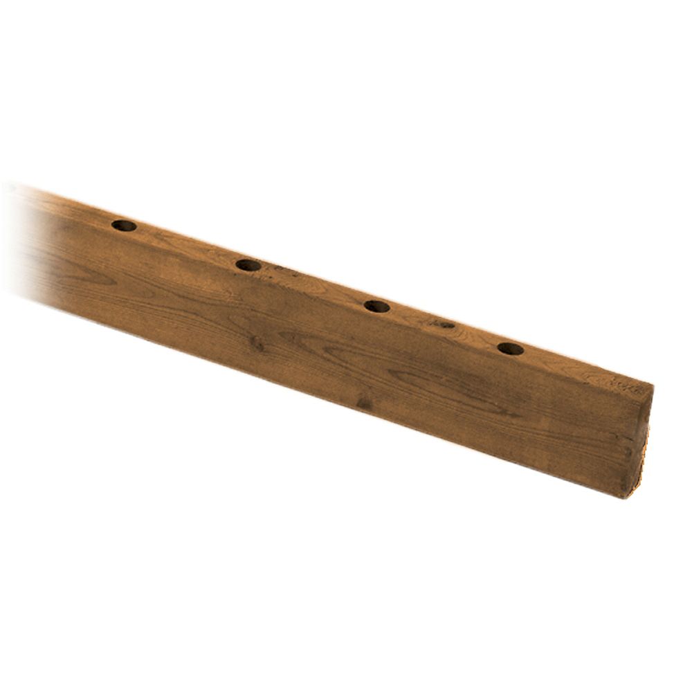 MicroPro Sienna 2 x 4 x 6' Treated Wood Drilled Rail | The Home Depot ...