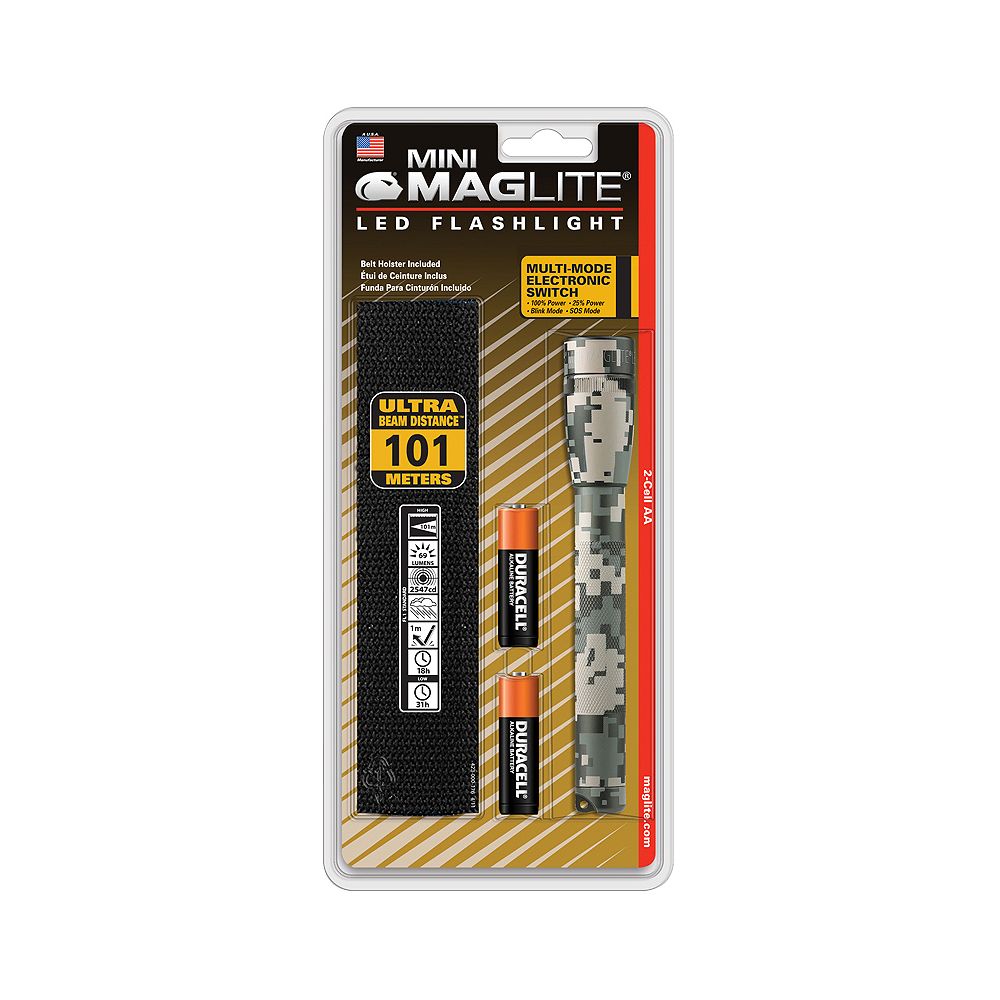 Maglite LED 2-Cell AA Flashlight with Belt Holster - Camo Pattern | The ...