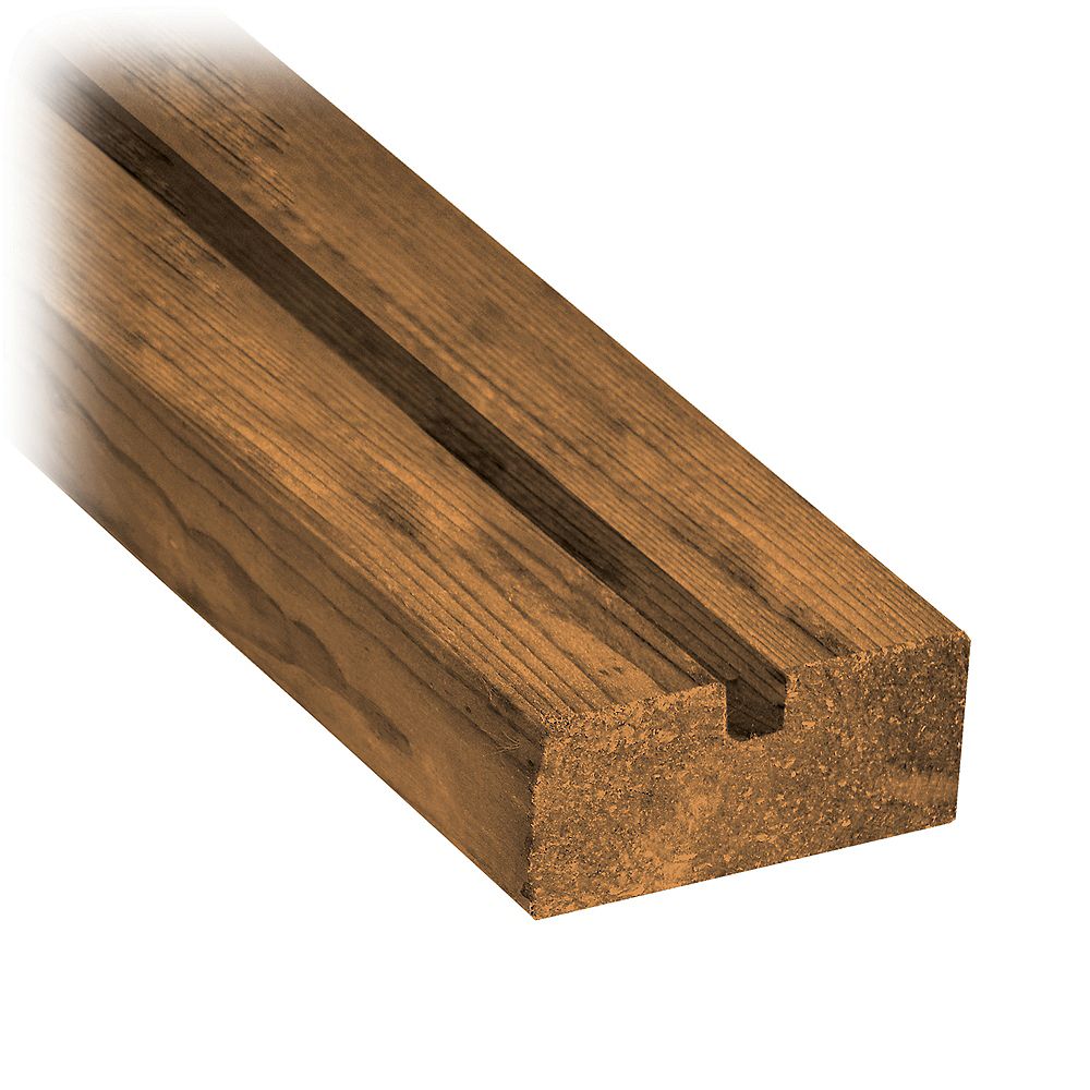 MicroPro Sienna 2 x 4 x 8' Grooved Treated Wood | The Home Depot Canada