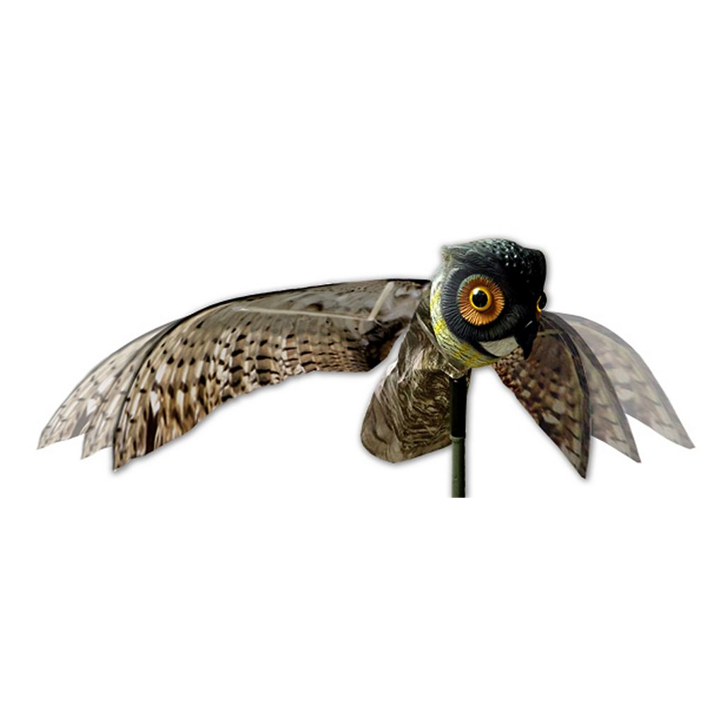 Bird-X Inc. Prowler Owl with Flapping Wings Realistic Owl Decoy Scare ...