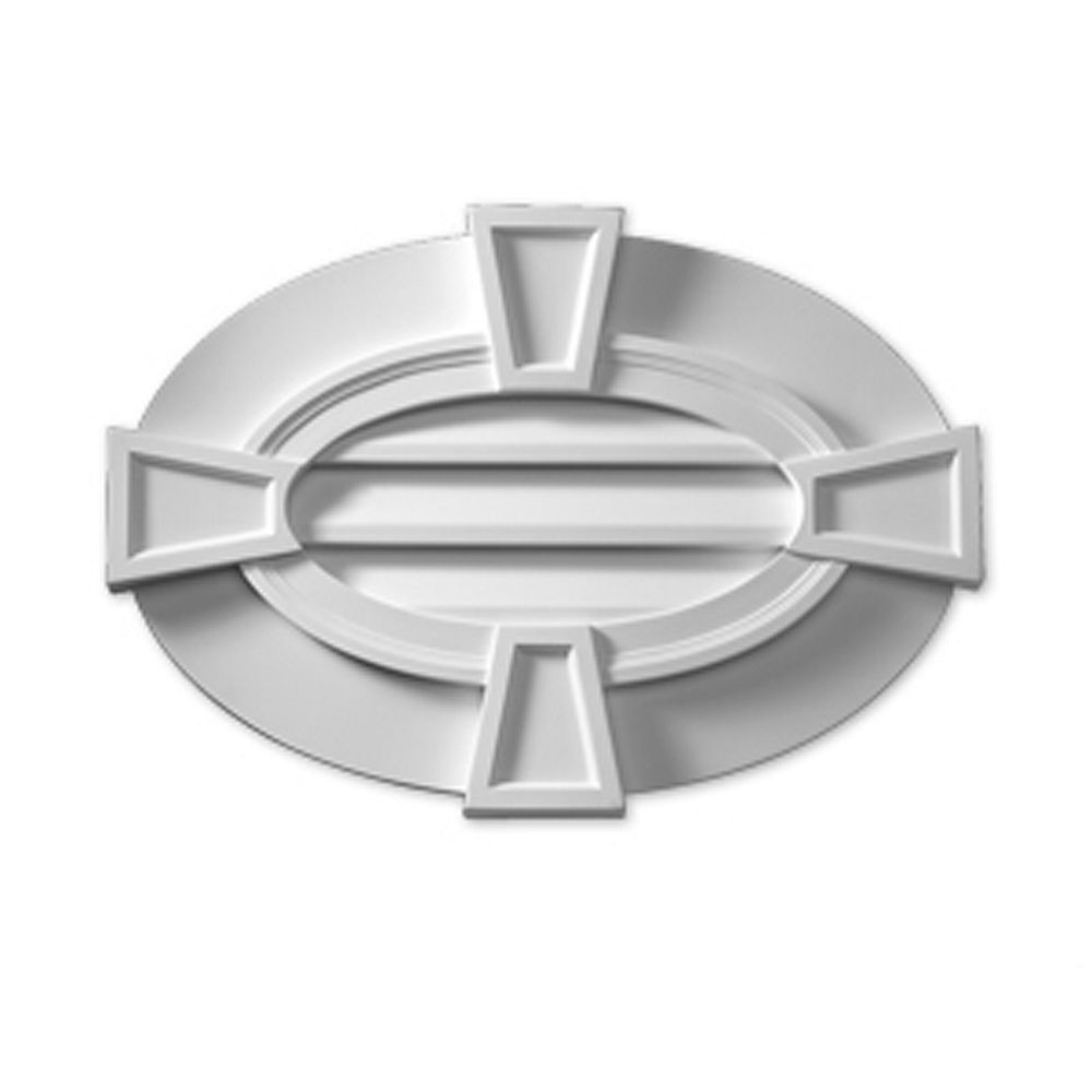 Fypon Évent de pignon fonctionnel ovale horizontal à persiennes avec ...