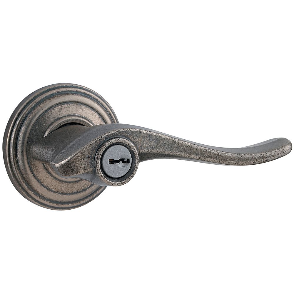 Weiser Avalon Rustic Pewter Entry Lever | The Home Depot Canada