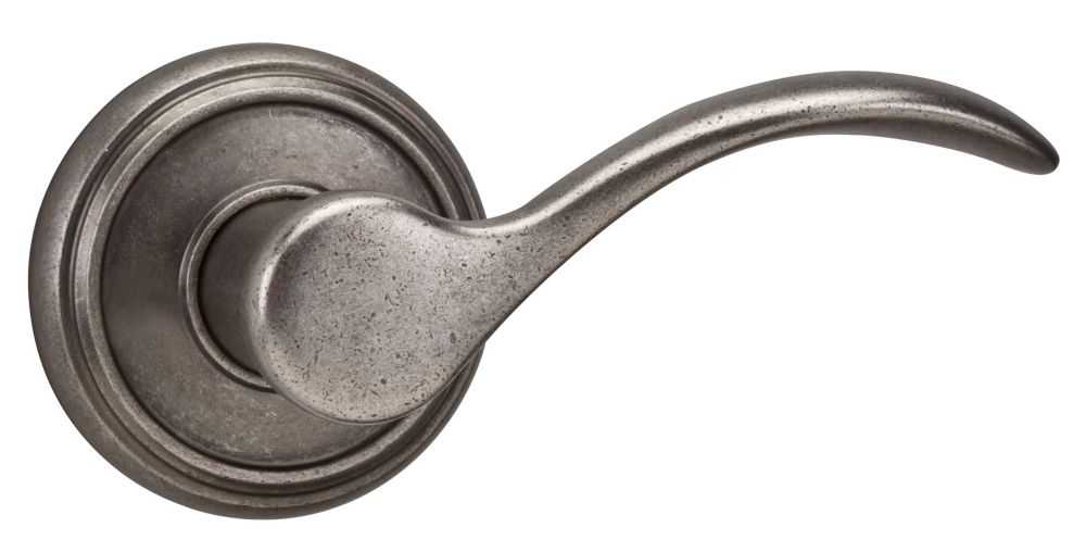 Weiser Trapani Rustic Pewter Passage Lever | The Home Depot Canada
