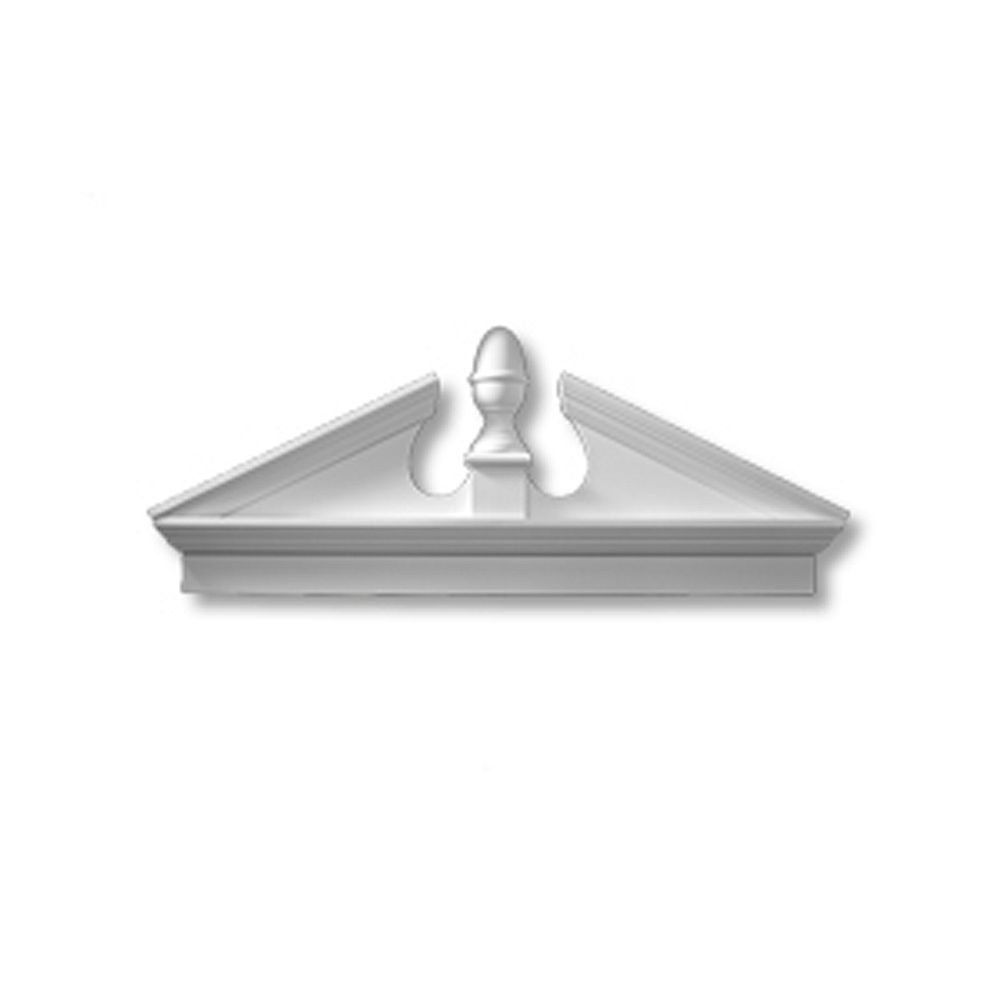 Fypon 50 Inch x 21-1/8 Inch x 3-1/8 Inch Polyurethane Combination Acorn ...