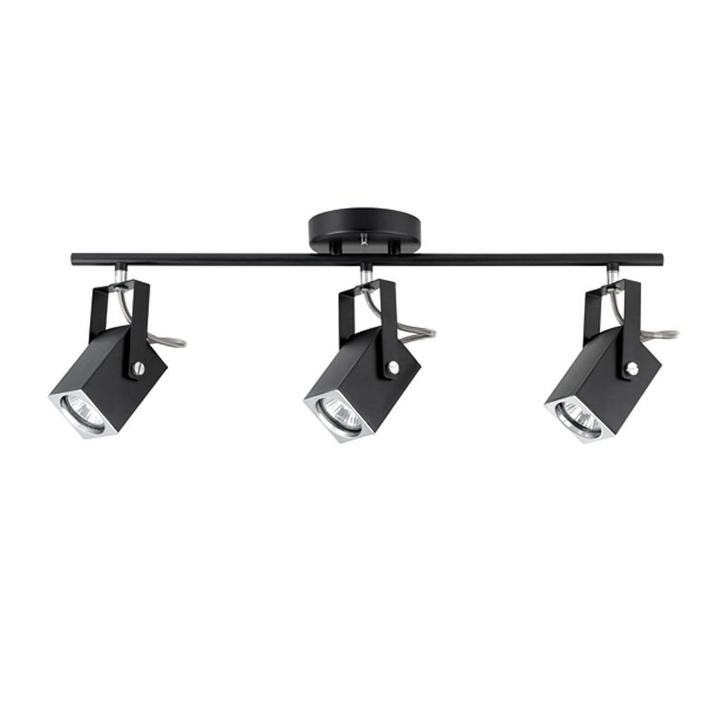 Globe Electric 58310 3 Light Exclusive Track Light Kit, Black Finish ...
