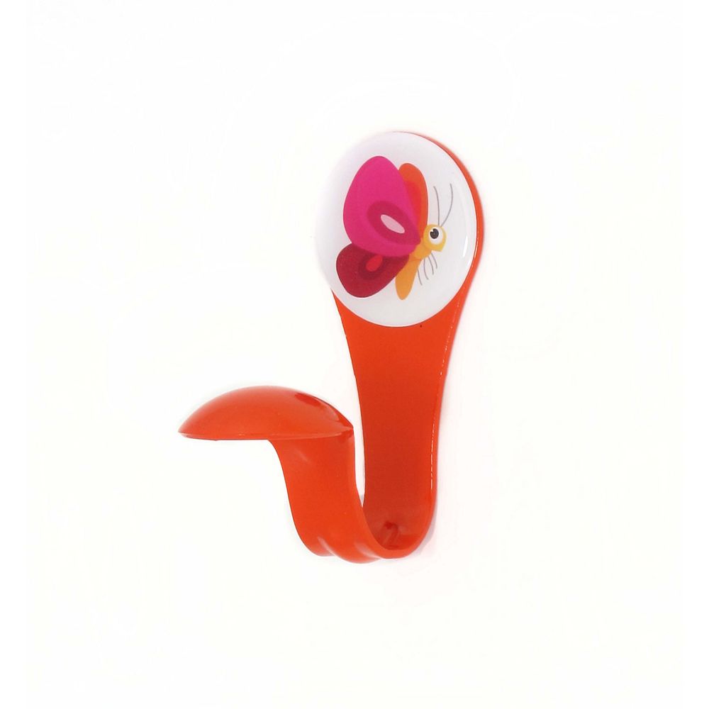 Klassen Smart Hooks Orange single self adhesive hook with butterfly ...