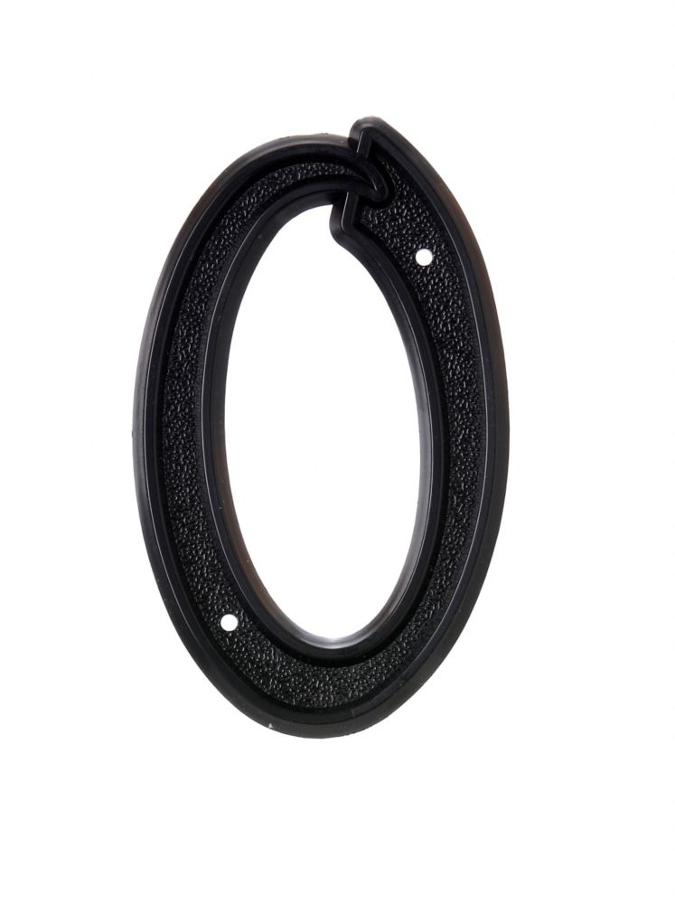 Hillman 6-inch Black Plastic House Number 0 - 1pc | The Home Depot Canada