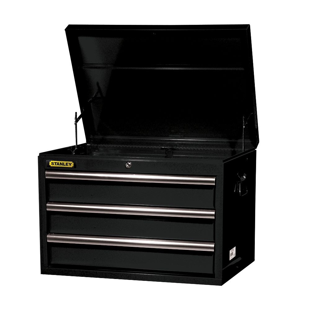 STANLEY 27-inch 3-Drawer Top Chest in Black | The Home Depot Canada