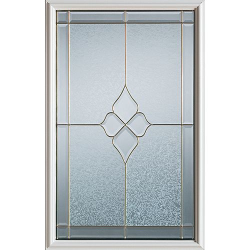 STANLEY Doors 23 inch x 37 inch Neo Deco Zinc Caming 1/2 Lite ...
