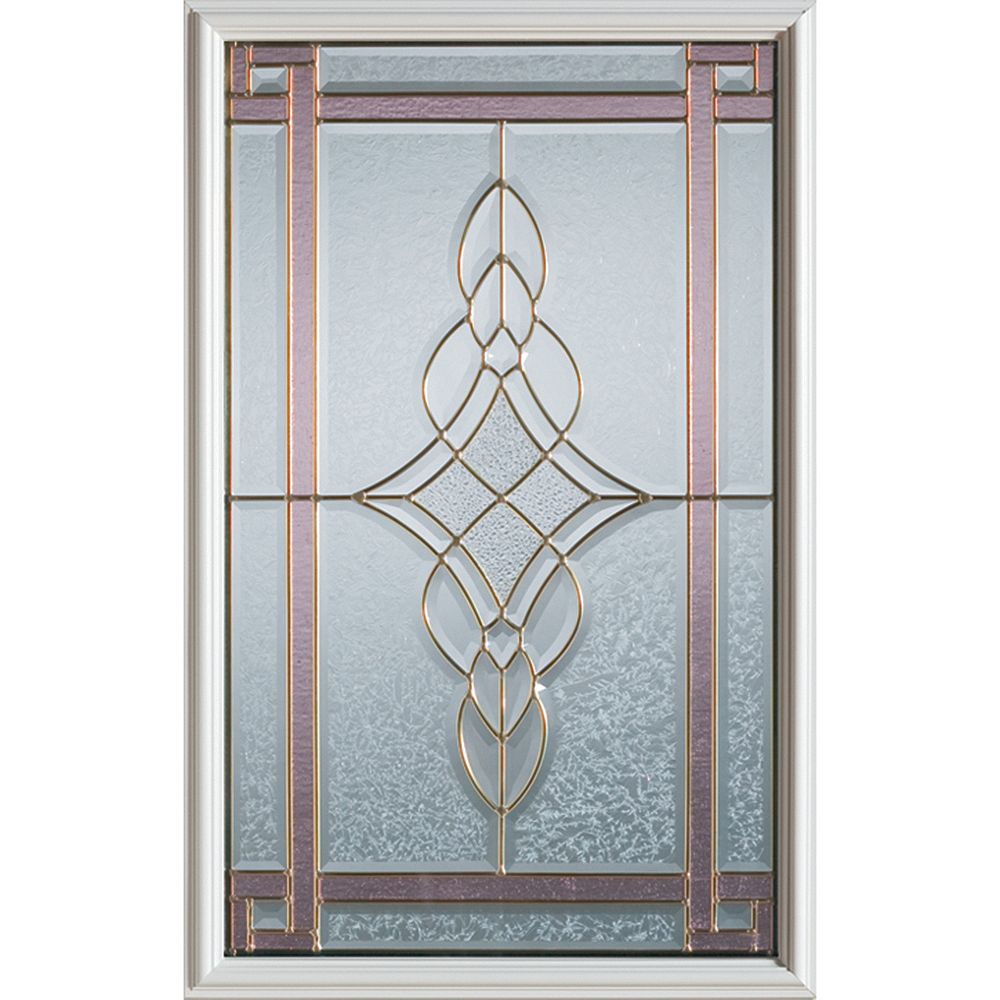 STANLEY Doors 23 inch x 37 inch Milano Brass Caming 1/2 Lite Decorative ...