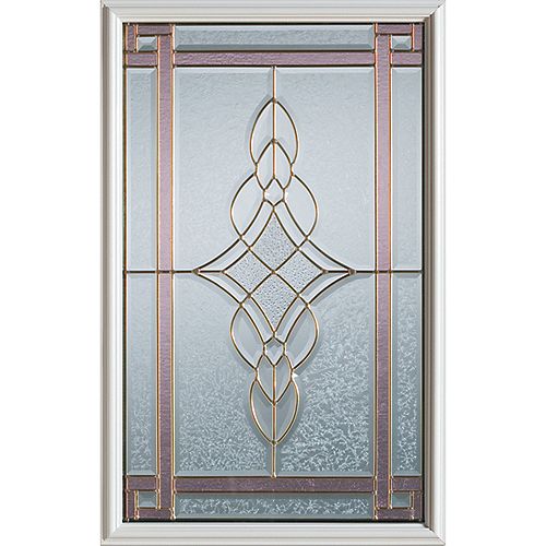 STANLEY Doors 23 inch x 37 inch Diana Zinc Caming 1/2 Lite Decorative ...