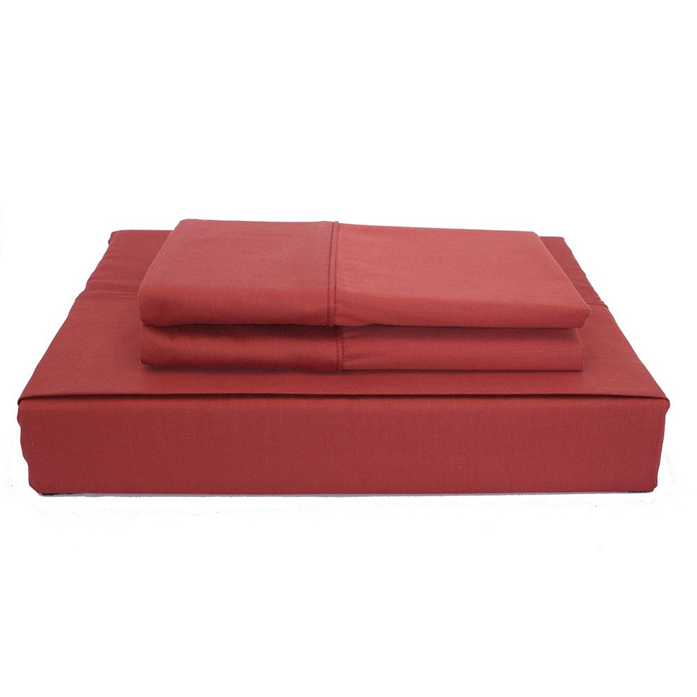 Maholi 230TC Maxwell Sheet Set, Burgundy, Double | The Home Depot Canada