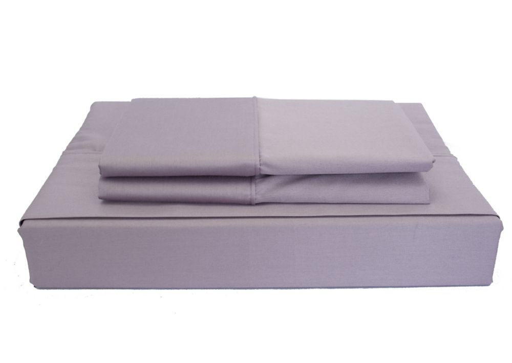 Maholi 230TC Maxwell Sheet Set, Purple, King | The Home Depot Canada