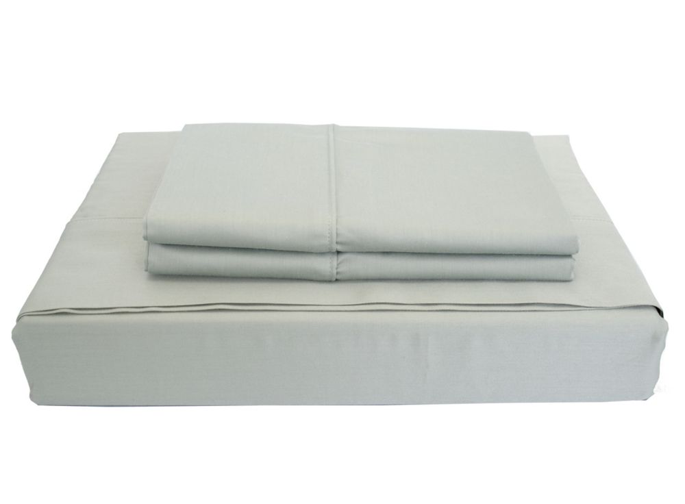 Maholi 230TC Maxwell Sheet Set, Sky Blue, Twin | The Home Depot Canada