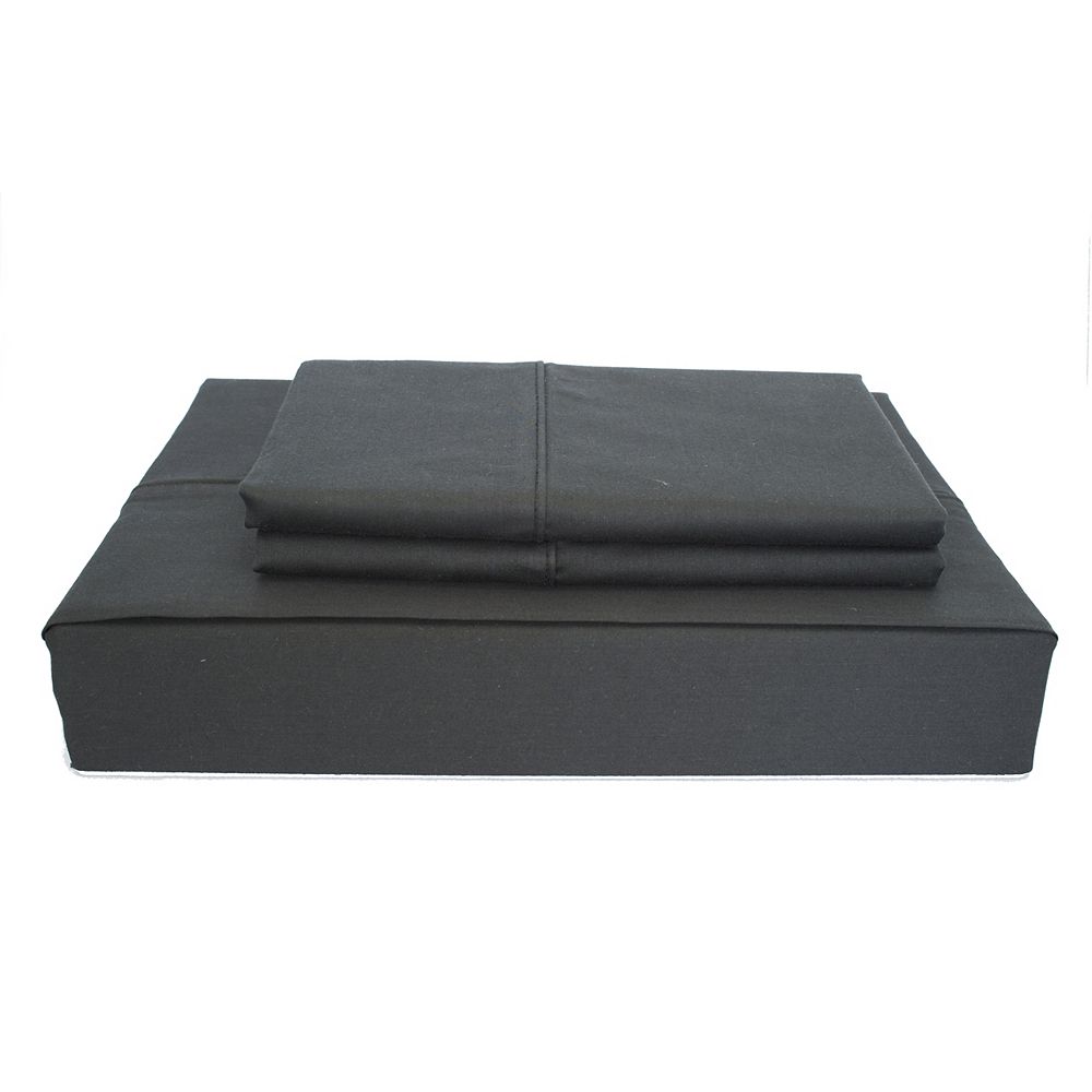 Maholi 230TC Maxwell Sheet Set, Black, Twin | The Home Depot Canada