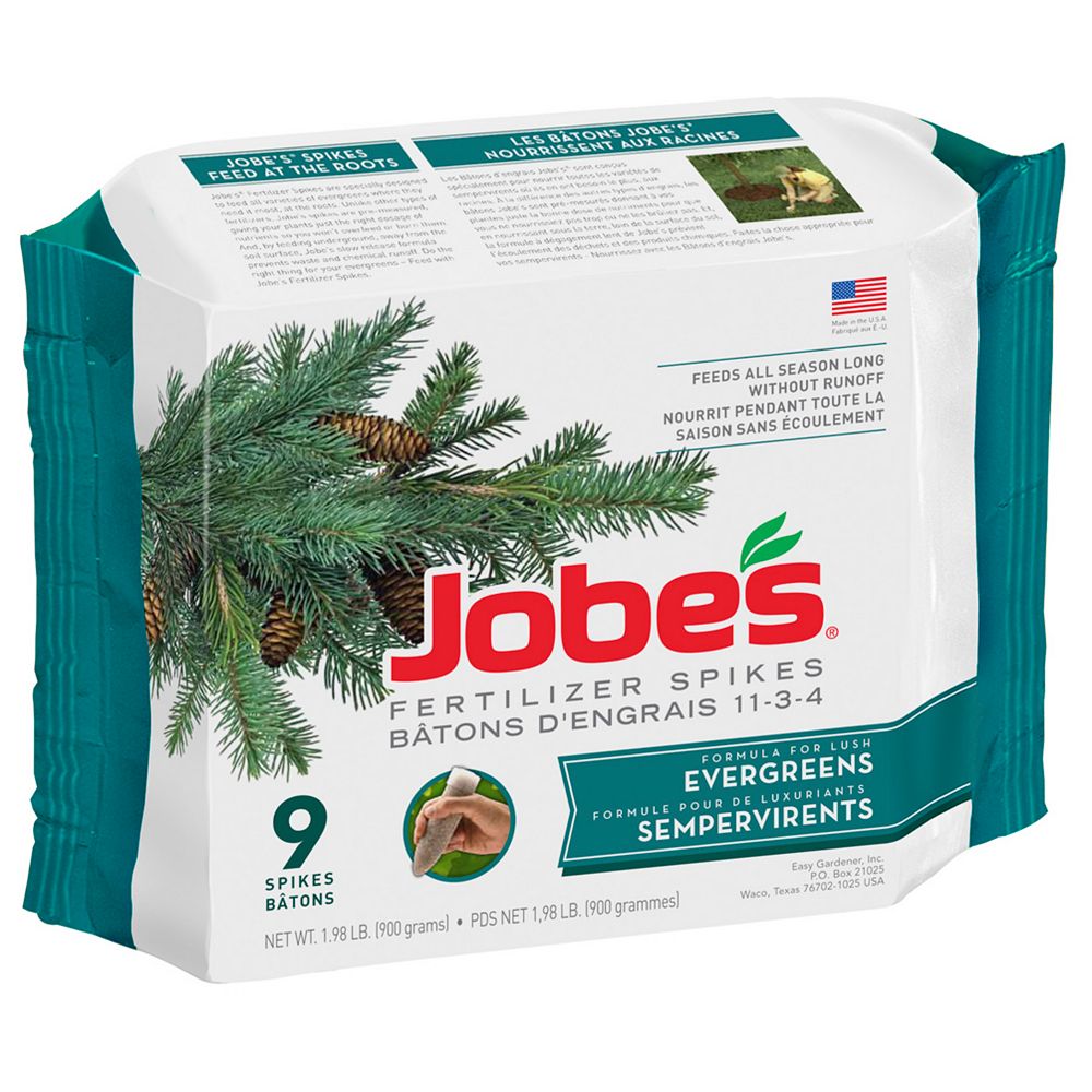Jobe's Organics Evergreen Fertilizer Spikes (9-Pack) | The Home Depot ...