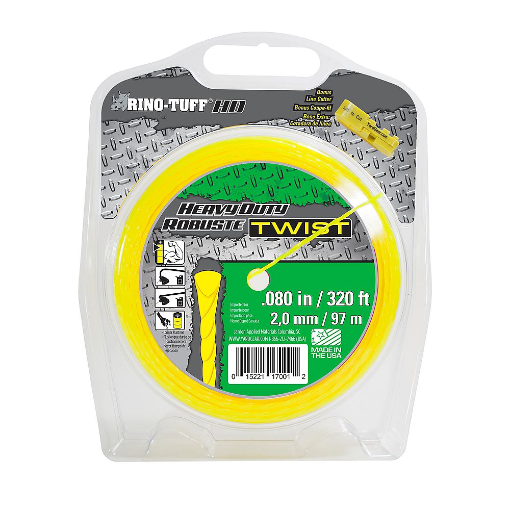 Rino-Tuff Universal .080-inch x 320 ft. Heavy Duty Twist Trimmer Line ...