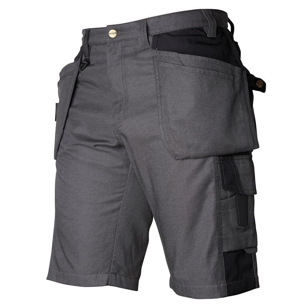 Projob Swedish Workwear Men's Cargo Type Protector Work Shorts - Grey ...